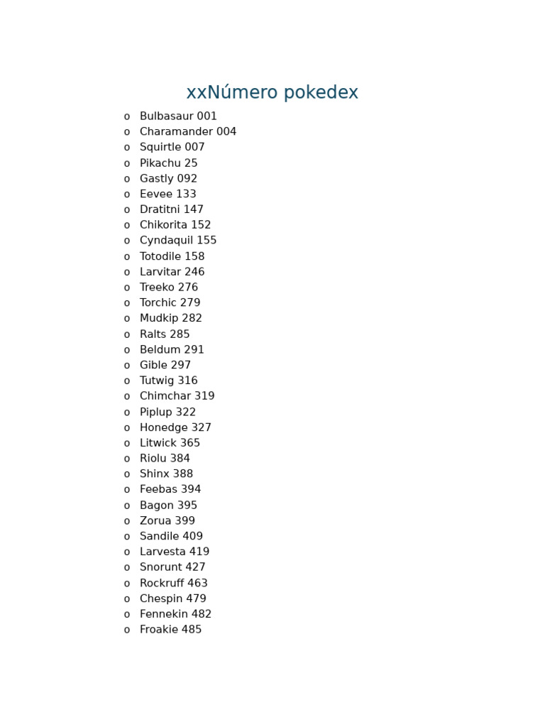 Pokédex Completa em PDF | PDF
