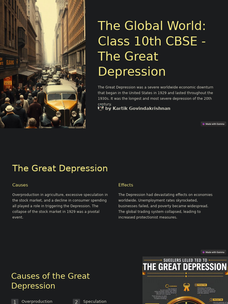 The-Global-World-Class-10th-CBSE-The-Great-Depression | PDF | Great ...