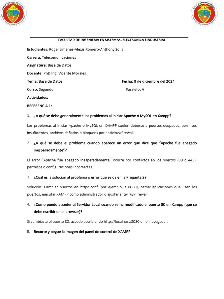 Tarea 12. Jimenez Romero Solis | PDF | Servidor HTTP Apache | Mi sql