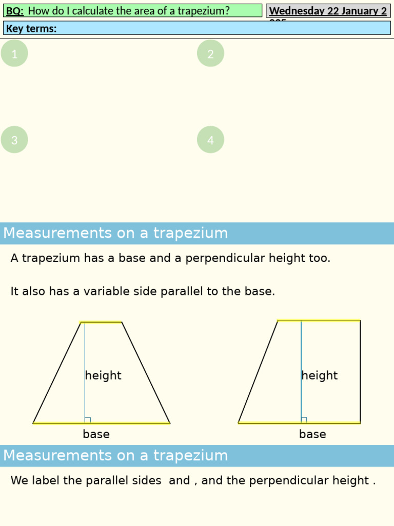 Sides and Area of a Trapezium | PDF | Area | Elementary Geometry