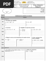 EXAMEN LOCAL 3AC de MATHEMATIQUES 2025 Modele N°1 | PDF