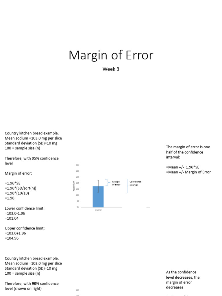 Margin of Error | PDF | Confidence Interval | Standard Deviation