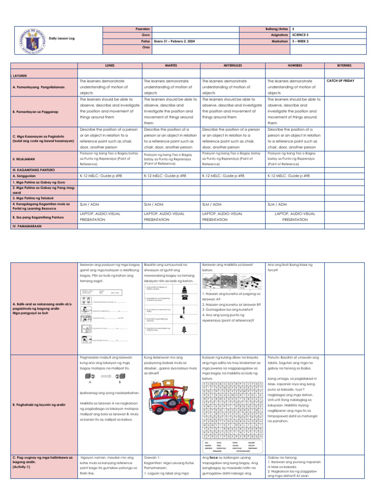 Science 3 - Week 2 | PDF