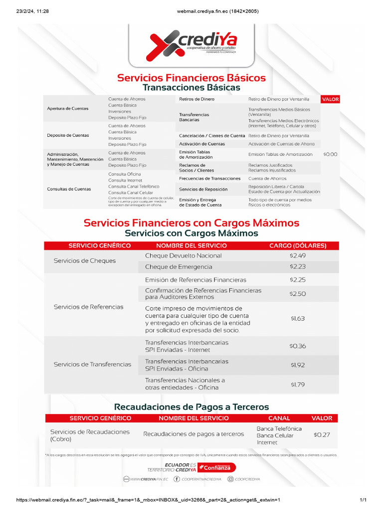 Servicios Financieros Coac Credi Ya - JPG | PDF