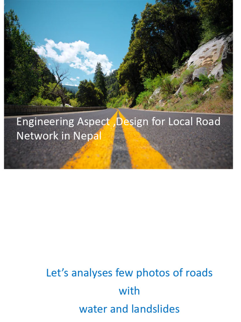 Designing All-Weather Roads in Nepal | PDF | Road | Lane