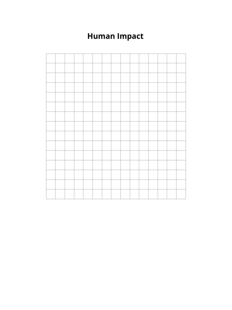 Human Impact Word Search | PDF | Human Migration | Immigration