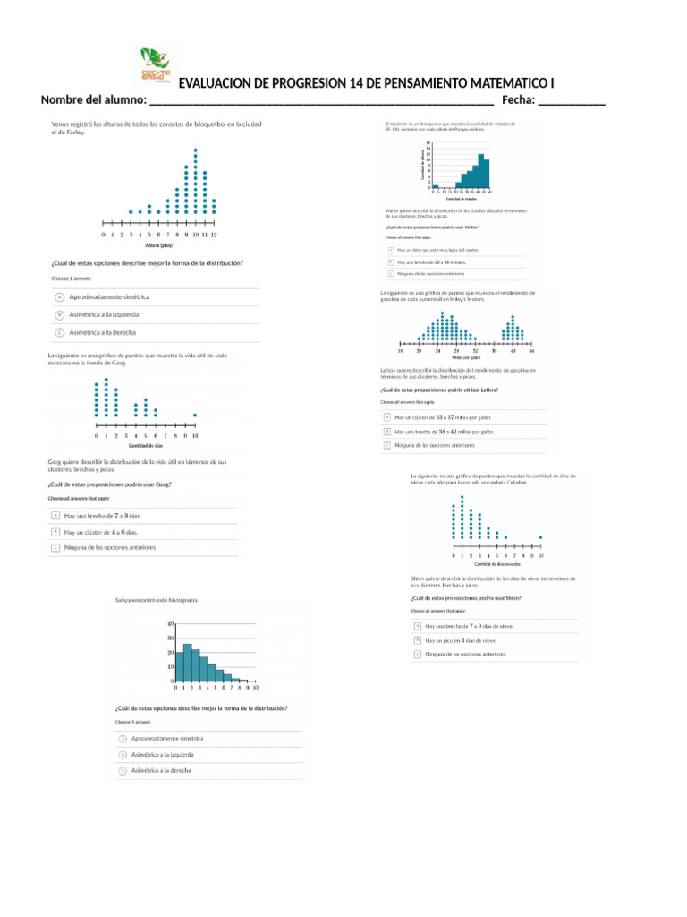 Evaluacion de Progresion 14 | PDF