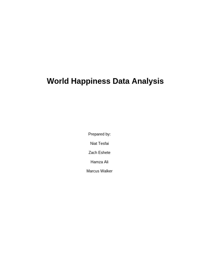 World Happiness Data Analysis | PDF | Regression Analysis | Logistic Regression