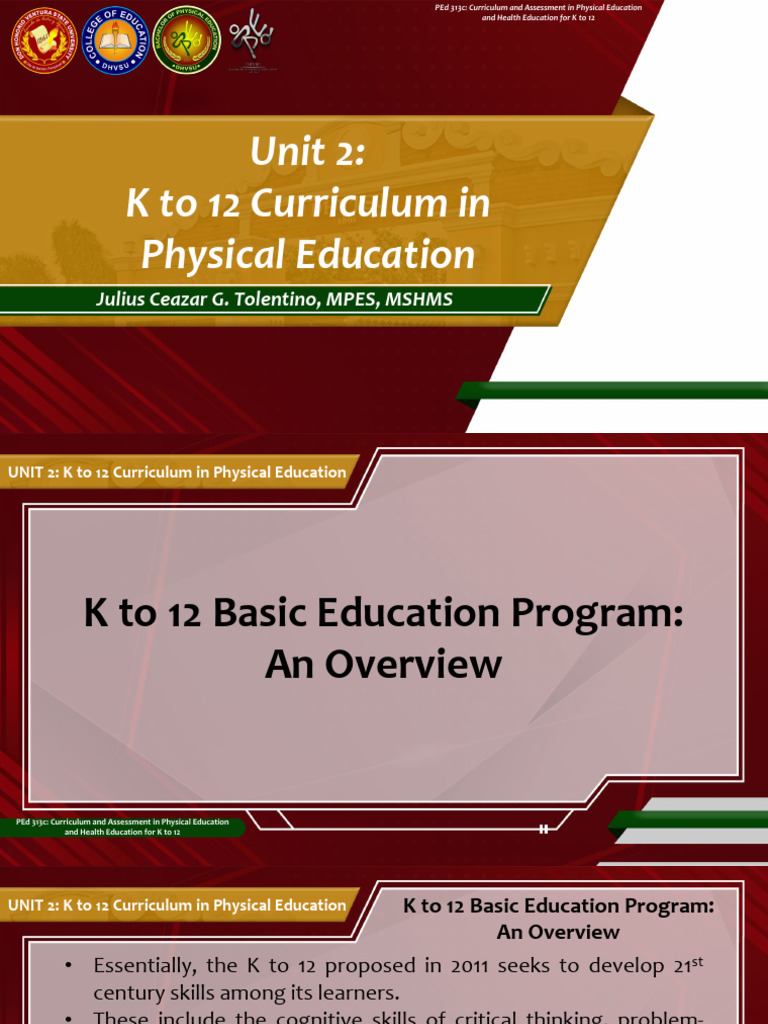 K to 12 Physical Education Curriculum Overview | PDF | Physical ...