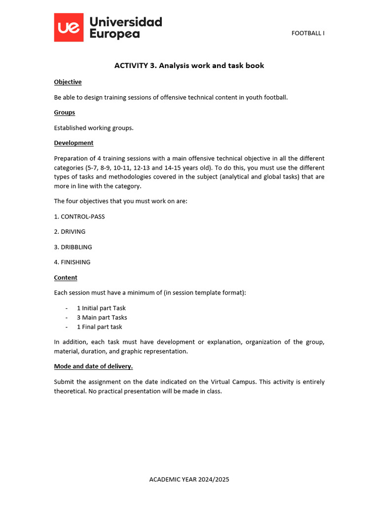Activity 3 - Analysis Work and Task Book | PDF