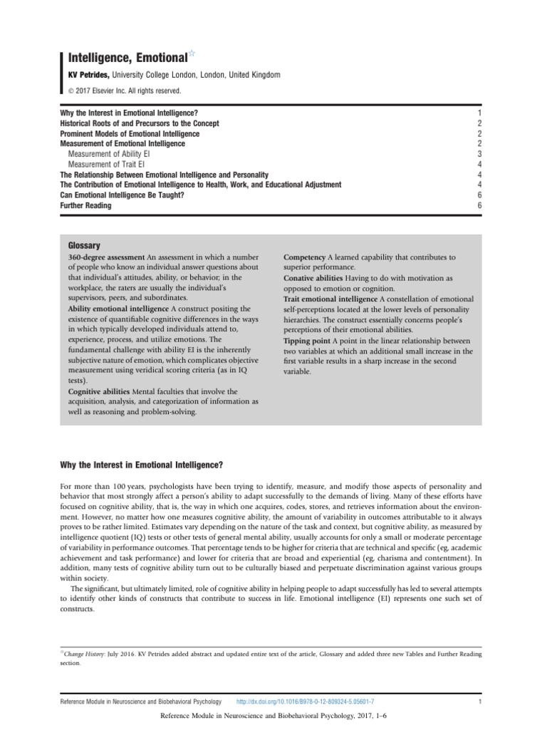 Understanding Emotional Intelligence Concepts | PDF | Emotional ...