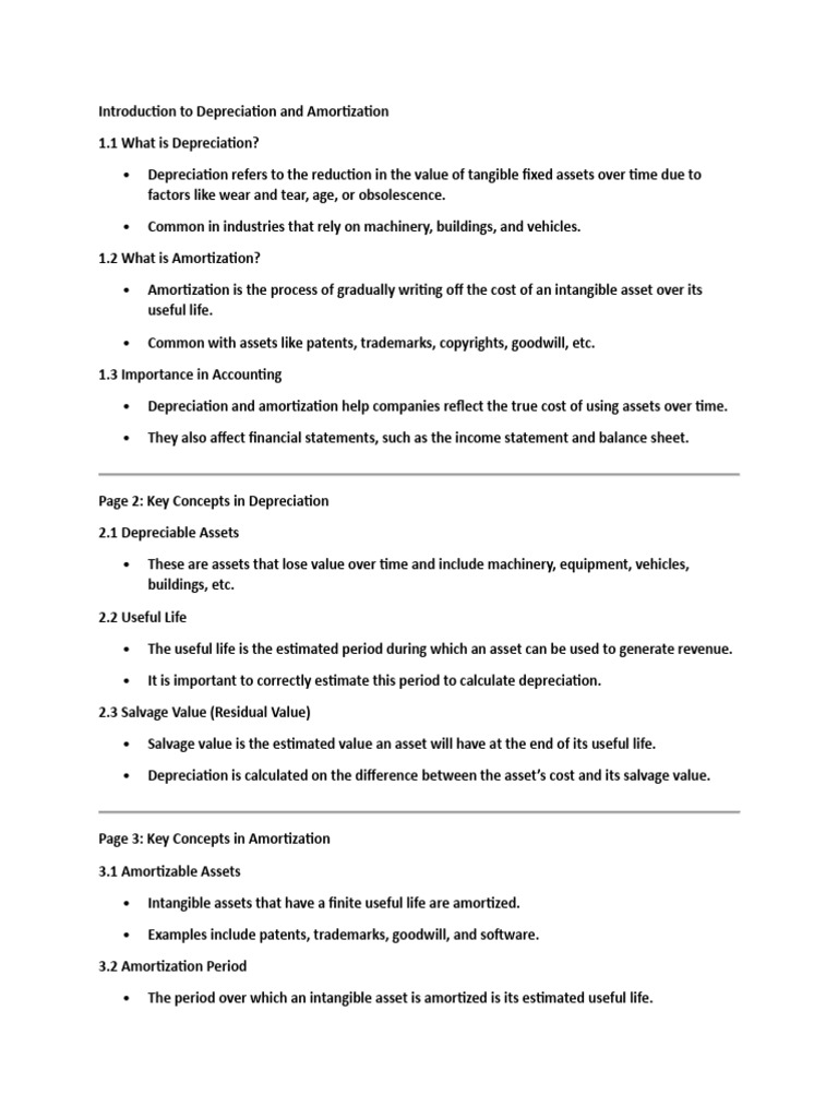 Research Introduction To Depreciation and Amortization | PDF | Depreciation | Book Value