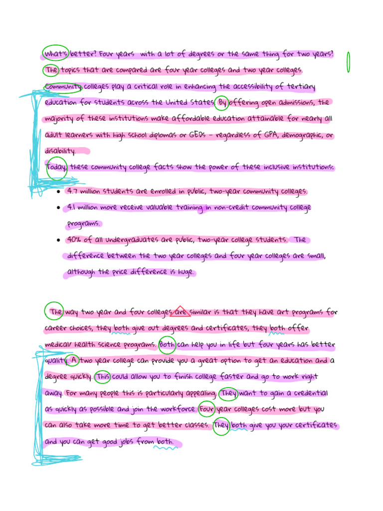 Two Year and 4 Year Colleges | PDF | College | General Educational ...