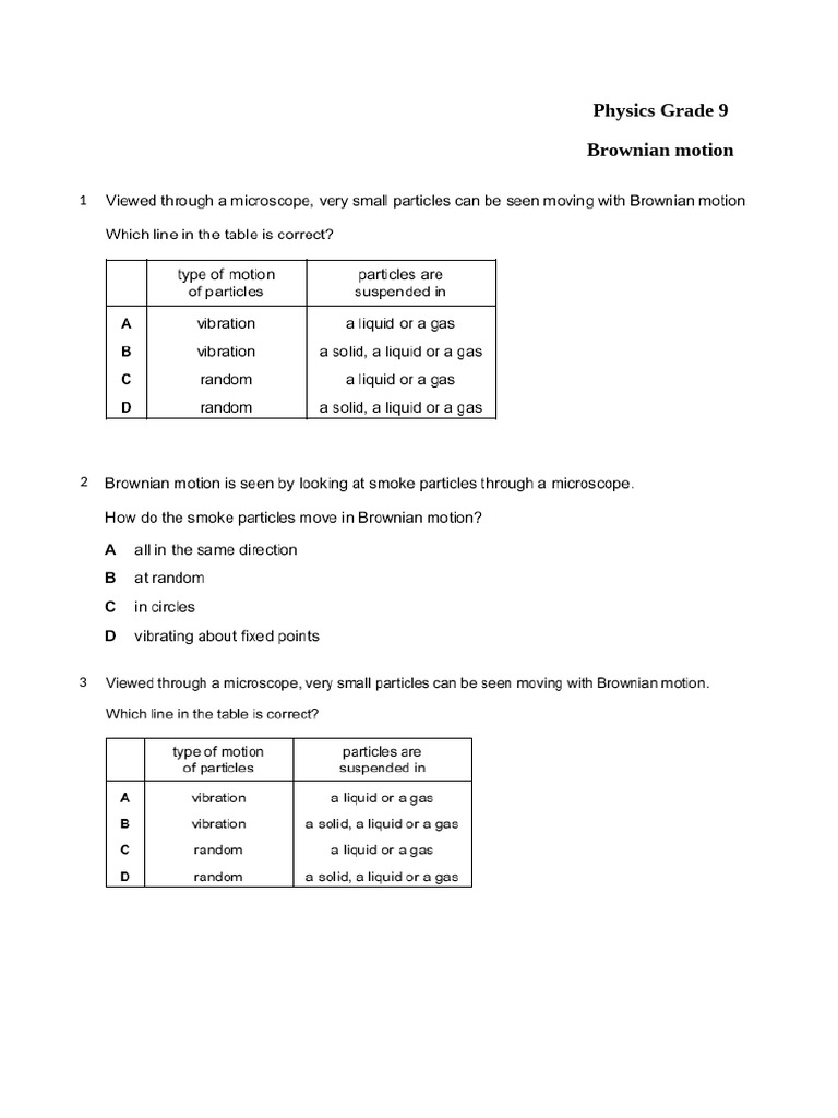 Brownian Motion | PDF