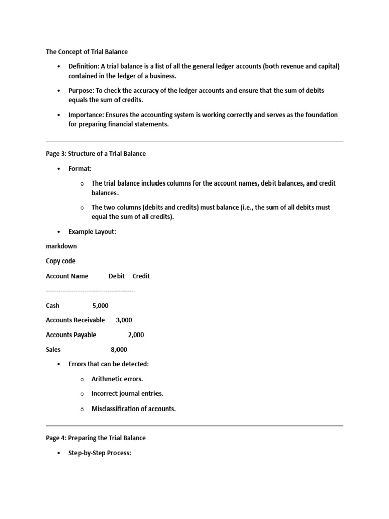 Understanding Trial Balance Basics | PDF | Debits And Credits | Expense