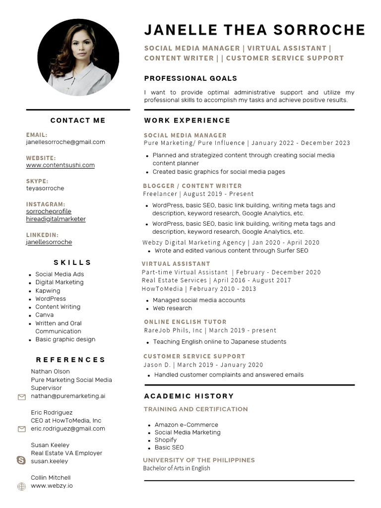 2023 Janelle Thea Sorroche Resume | PDF | Search Engine Optimization ...