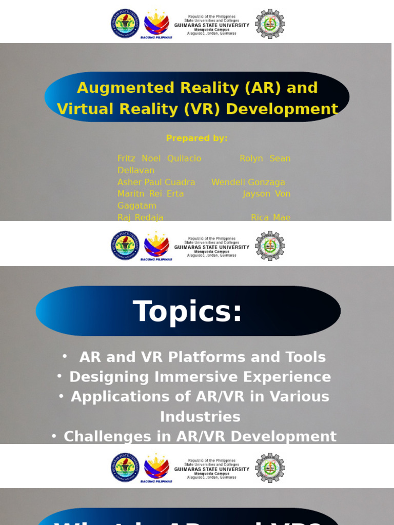 AR/VR Development Insights | PDF | Virtual Reality | Augmented Reality