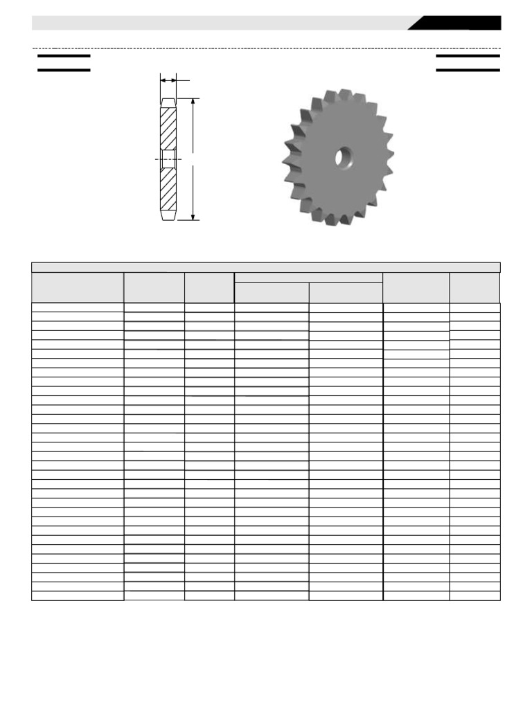 No.80 Pitch Chain Sprockets Overview | PDF