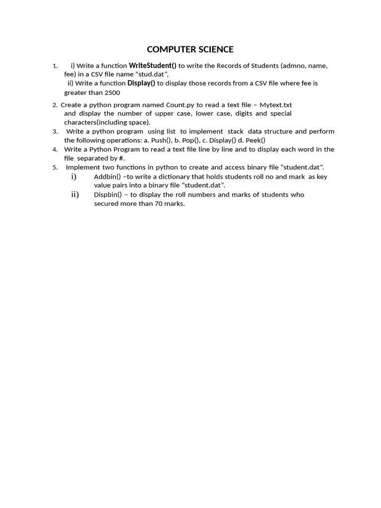 Board Practical - QP | PDF