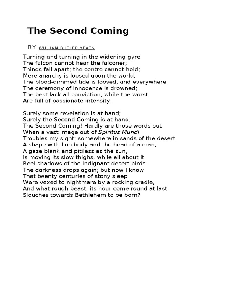 C The Second Coming | PDF