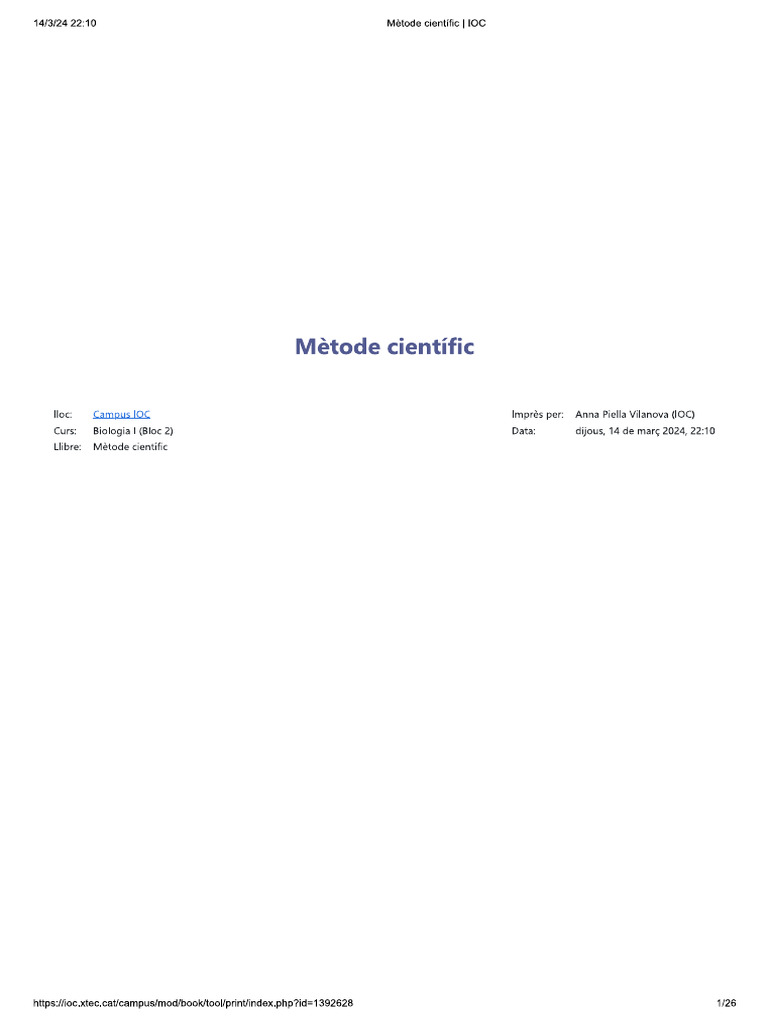 Mètode Científic Bo | PDF
