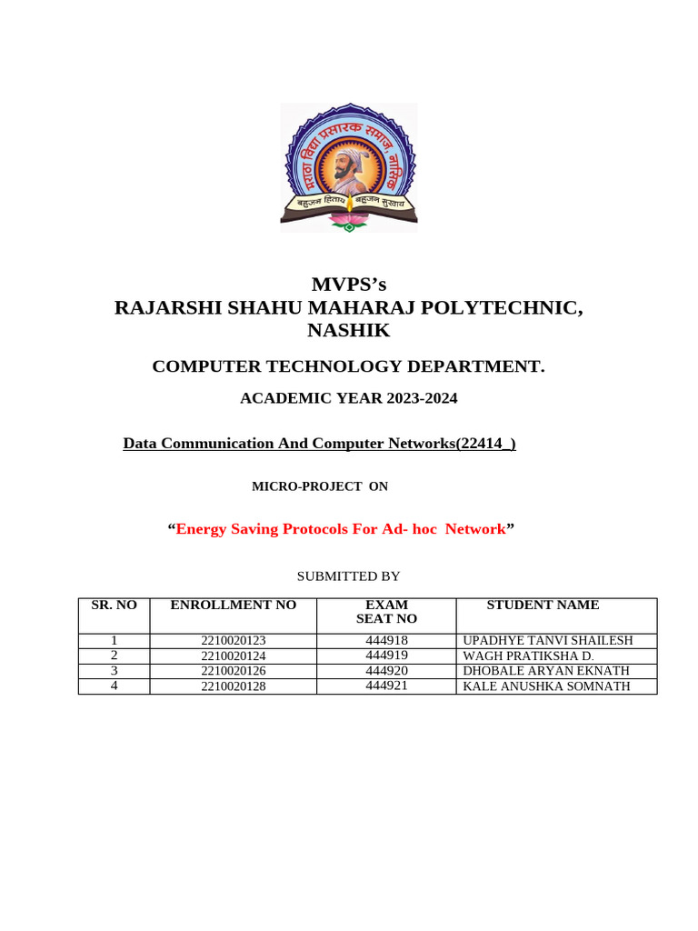 dcc microproject | PDF | Computer Network | Energy Conservation