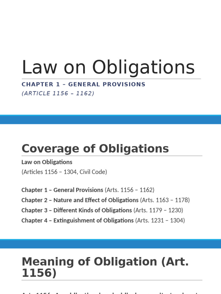 Chapter 1 - General Provisions | PDF | Law Of Obligations | Private Law