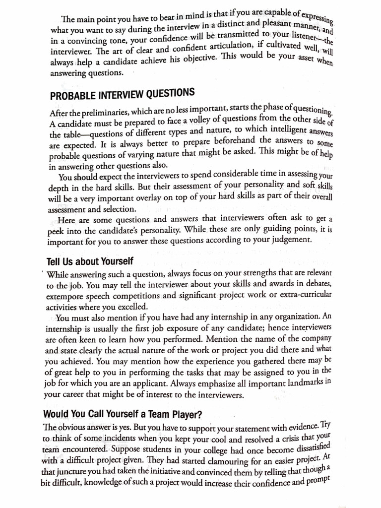 Interview Q&A | PDF | Leadership | Integrity