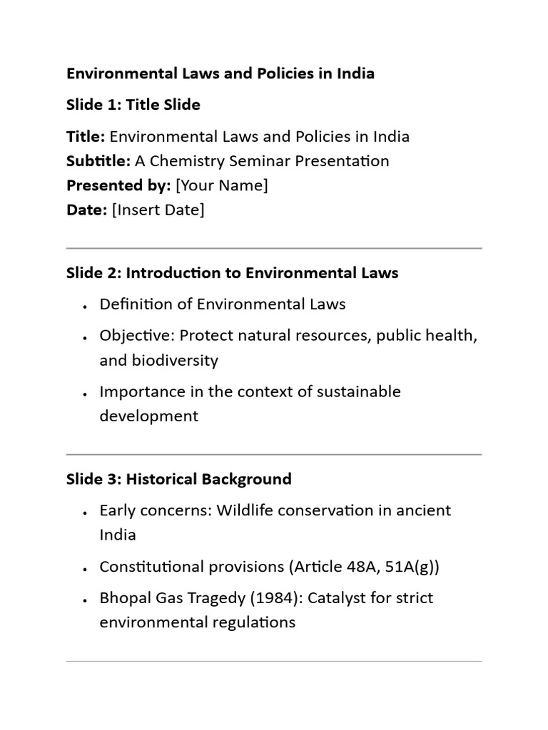 India’s Environmental Laws Overview | PDF | Environmental Law | Waste ...