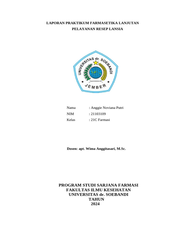 Skrining Resep Obat Lansia di Farmasi | PDF