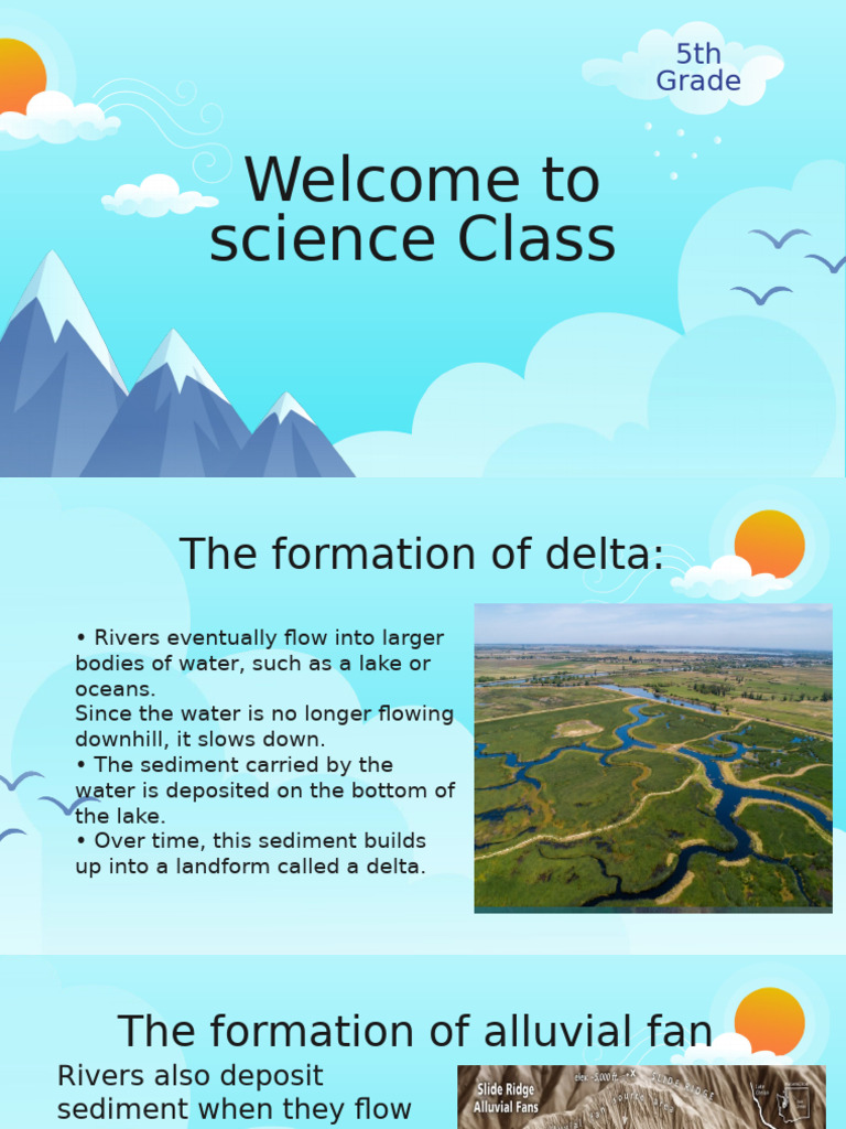 Delta and Alluvial Fan Formation Guide | PDF | Glacier | Flood