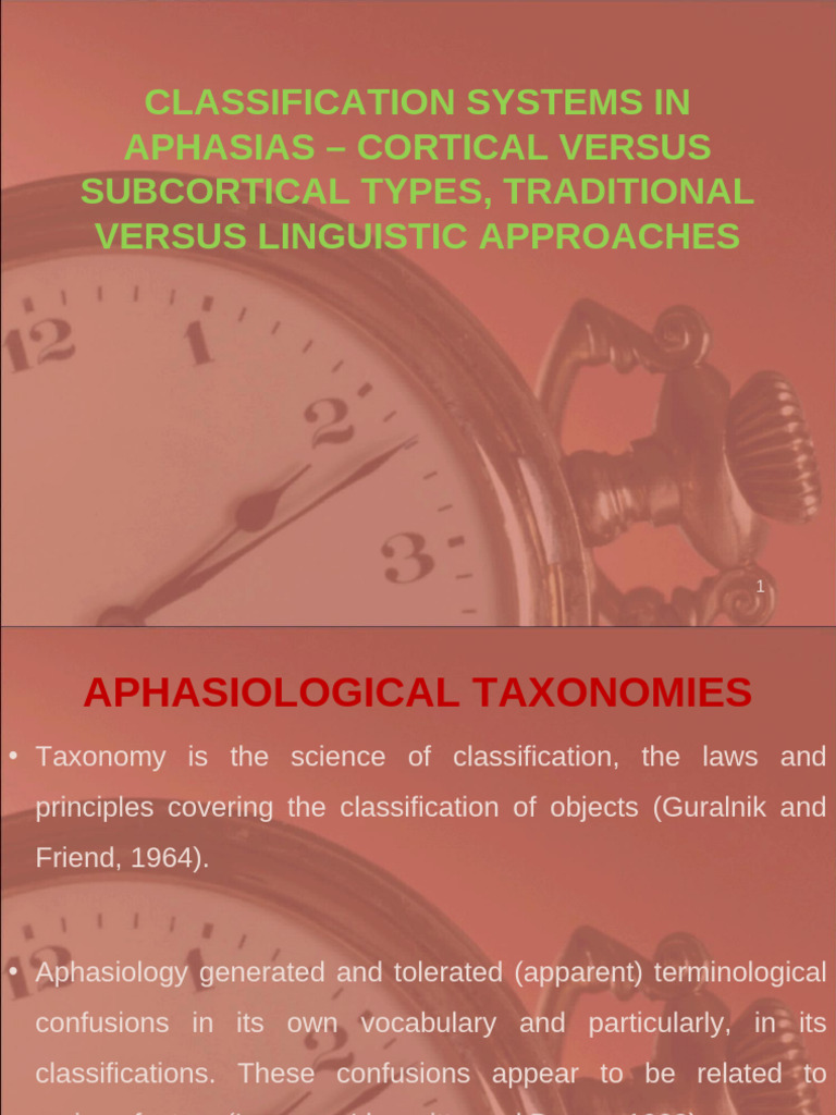 3 Classification of Aphasia | PDF | Aphasia | Speech