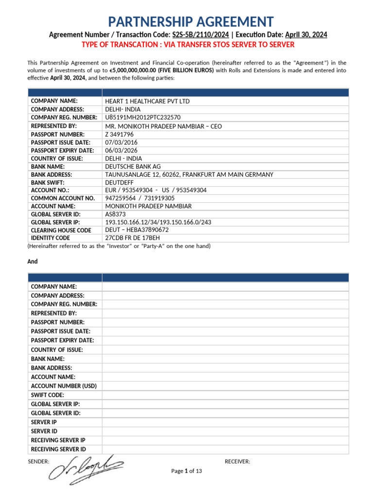 Doa - Special MT103 - S2S - 5B - Heart1 | PDF | Arbitration | Money