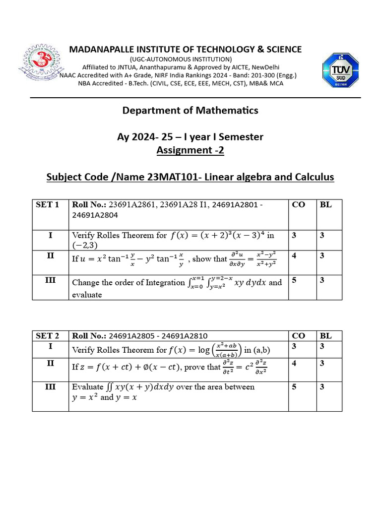 CST-A (1) | PDF | Mathematics | Mathematical Analysis