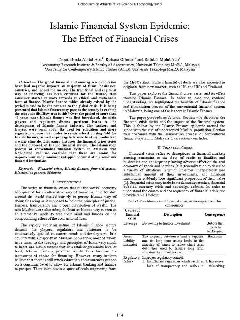 Islamic Financial System Epidemic The Ef | PDF | Islamic Banking And ...
