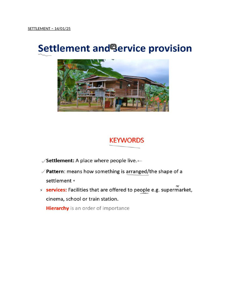 Settlement Lesson 1 | PDF