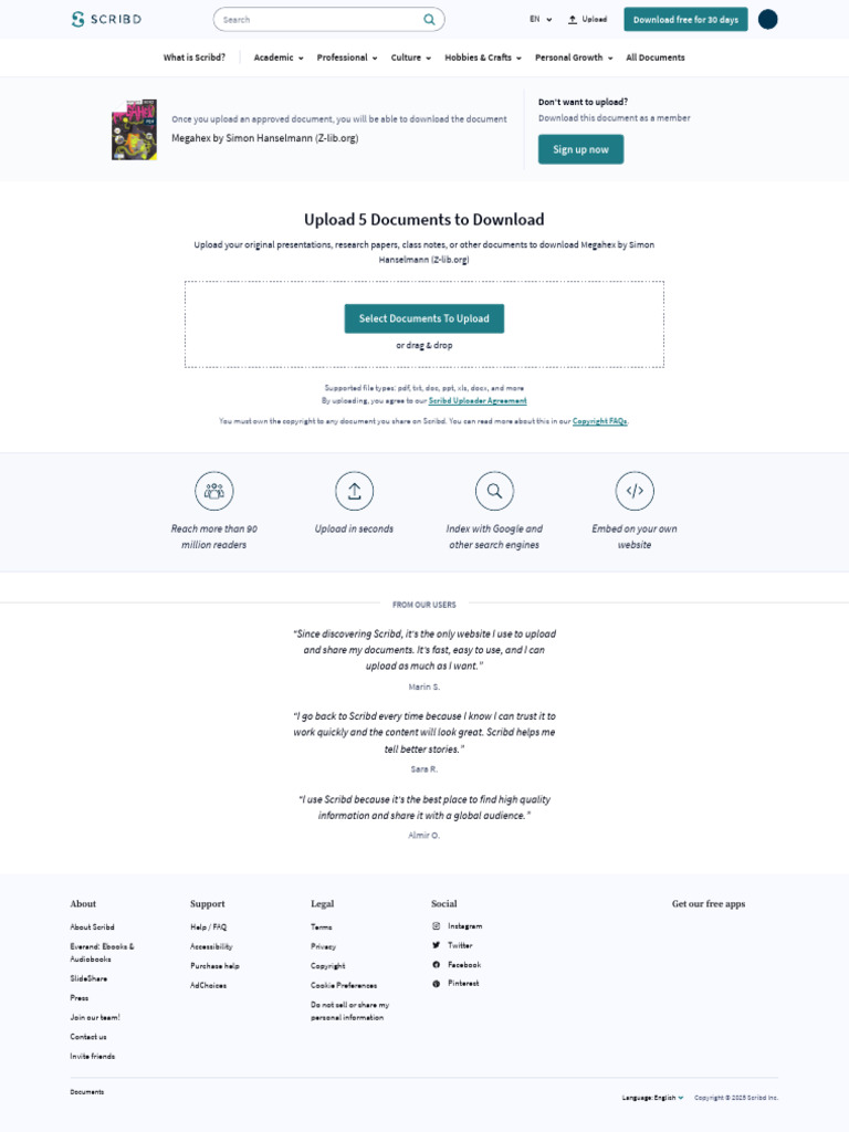 Upload A Document - Scribd 2 | PDF | Scribd | Computing