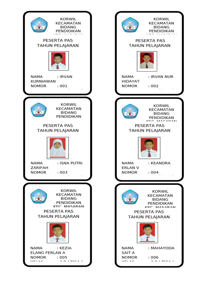 NOMOR PESERTA PAS 1A 2021 | PDF