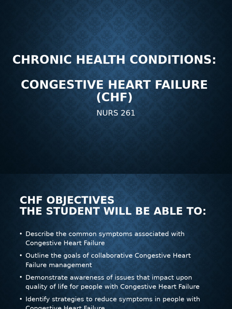 NURS 261 Congestive Heart Failure | PDF