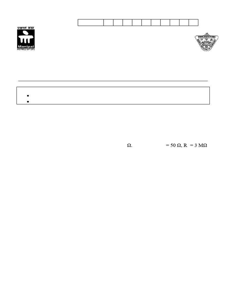 Analog VLSI Signal Processing Exam | PDF | Electronic Filter | Analog ...