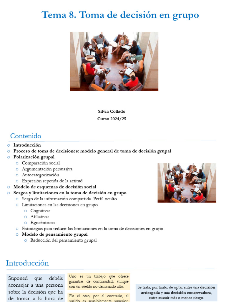 Tema 8. Toma de Decisiones en El Grupo y Conflictos | PDF | Pensamiento ...