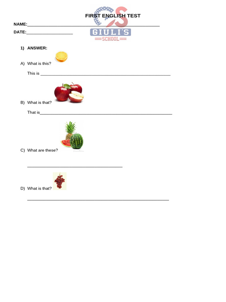 Final English Test Dream Kids 3 - All Lessons | PDF