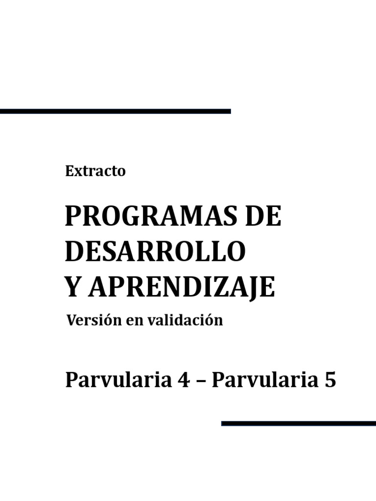 Extracto-Programa-Parv 4 - Parv 5 | PDF | Pensamiento | Las emociones