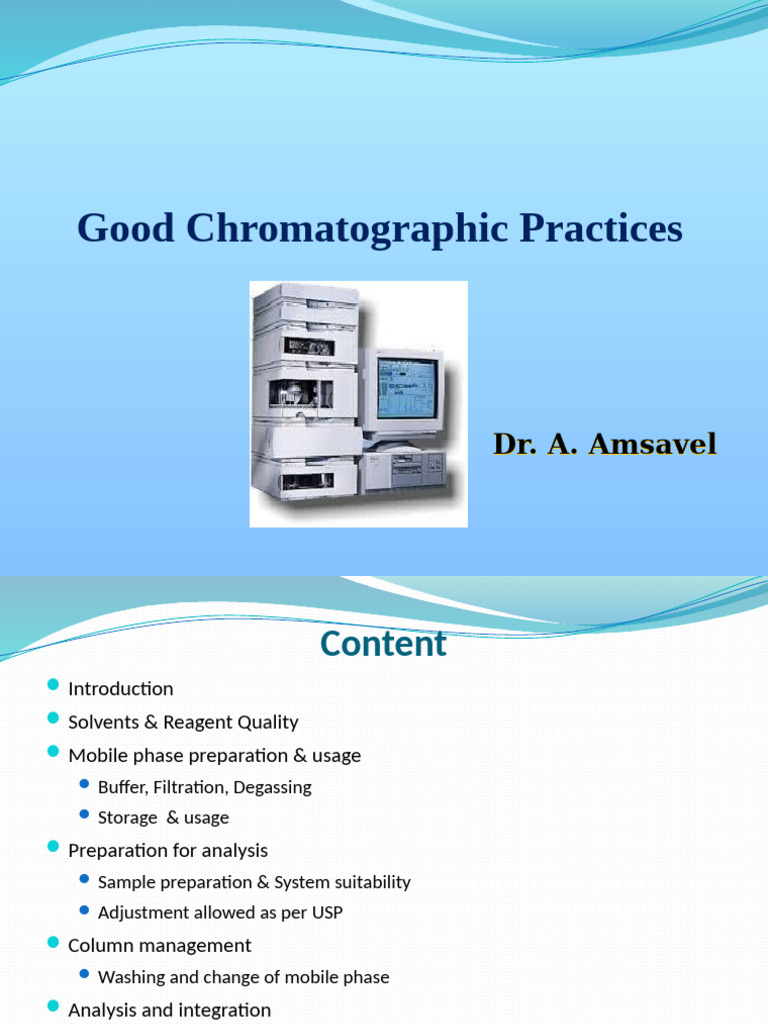 Good-Chromatographic-Prac 9423108 Powerpoint | PDF | Verification And ...