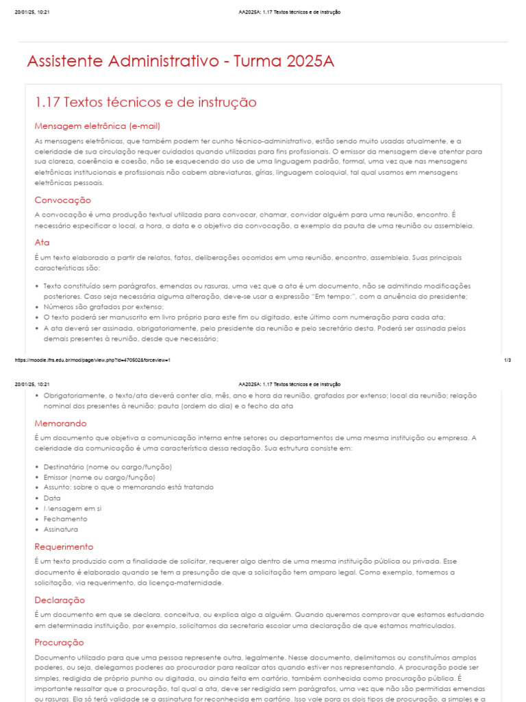 AA2025A - 1.17 Textos Técnicos e de Instrução | PDF | Comunicação