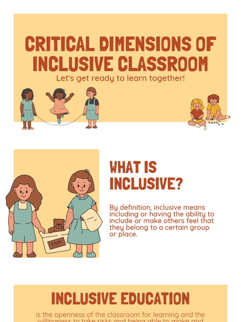 Inclusive Classroom Rules Education Presentation PDF | PDF