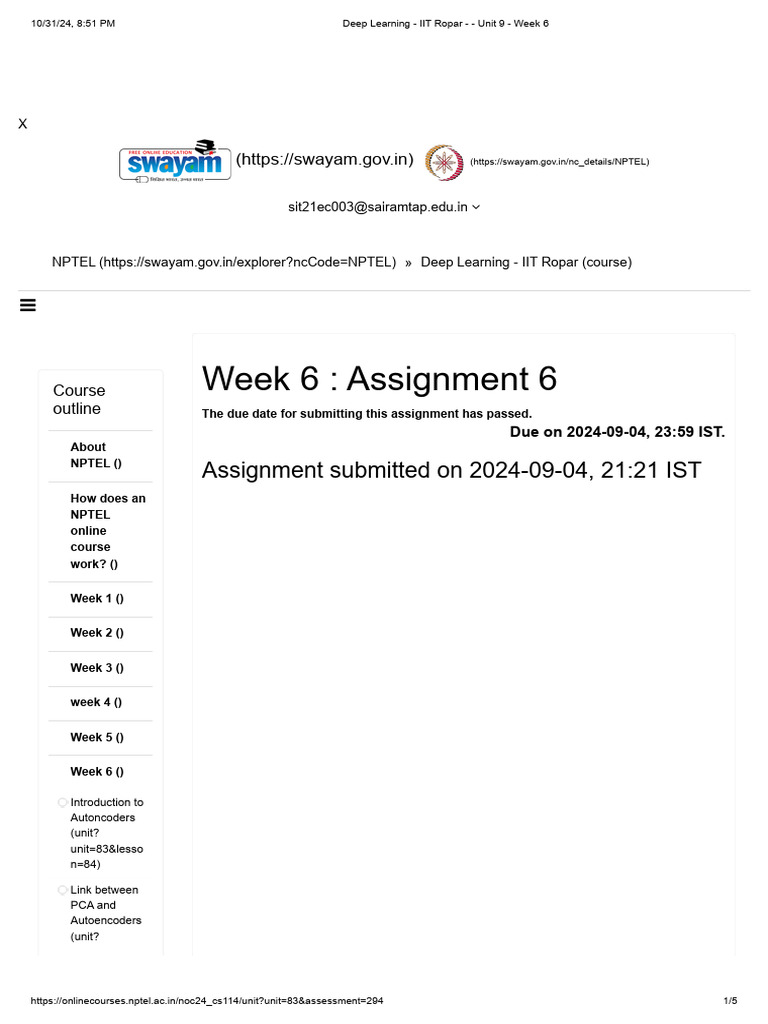Autoencoders in Deep Learning Quiz | PDF | Cognitive Science | Learning