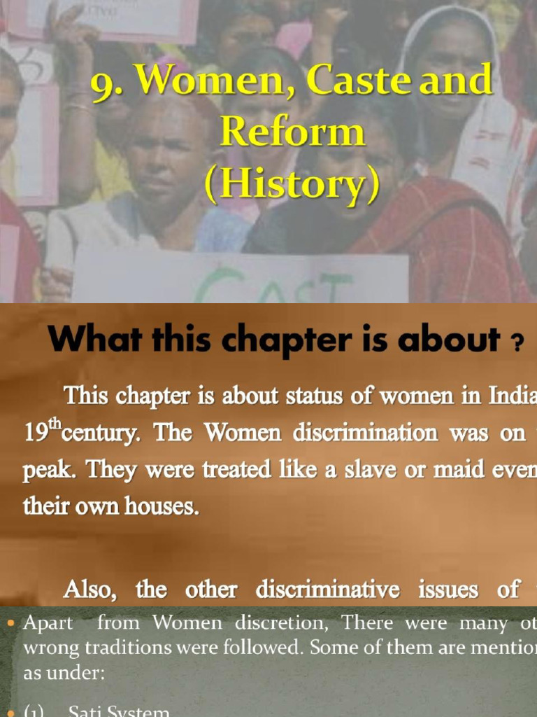 CH 8 Women, Caste and Reform 2 | PDF