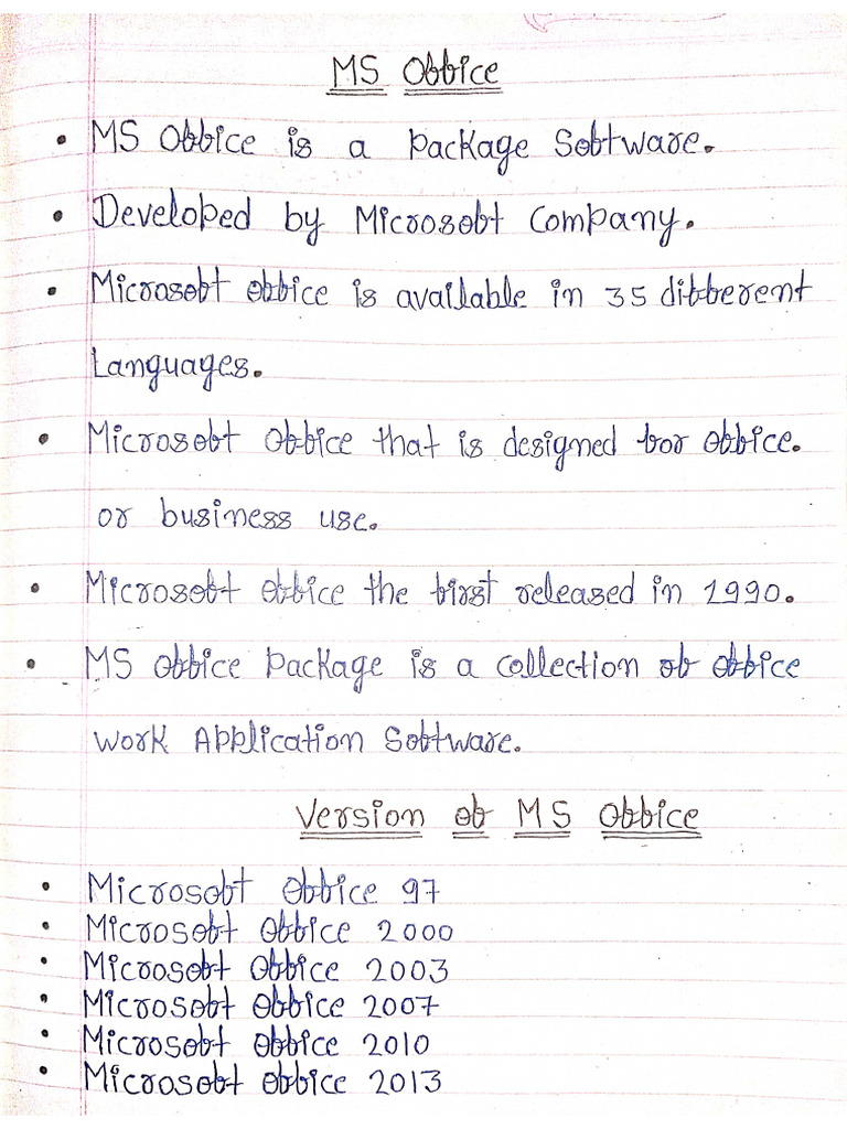 MS Office Notes | PDF