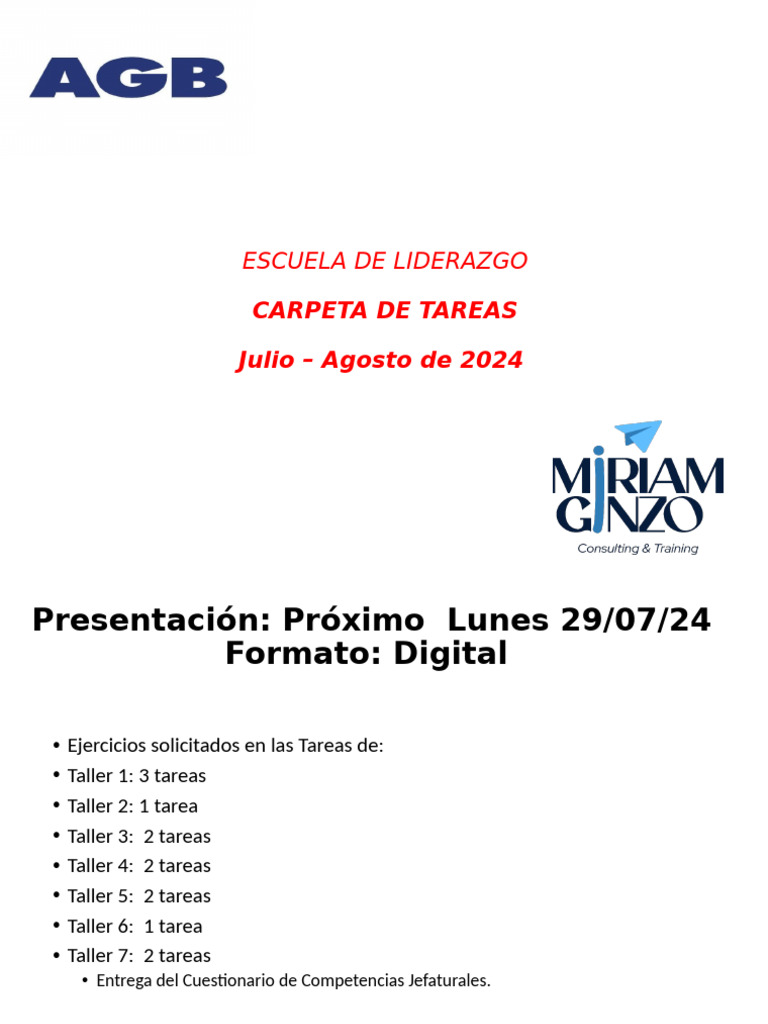 Carpeta de Tareas. Agb | PDF | Liderazgo